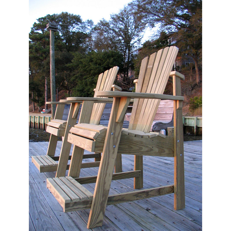 Weathercraft Adirondack Balcony Pub Chair with Attached Footrest Reviews Wayfair